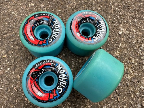 Kryptonics Shadow Skateboard Wheels NOS VTG Old School 63mm 92a Set of ...