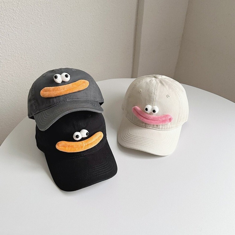 Sausage Mouth Baseball Cap Cute Cartoon Sports Hats Funny Big Eyes Hat ...