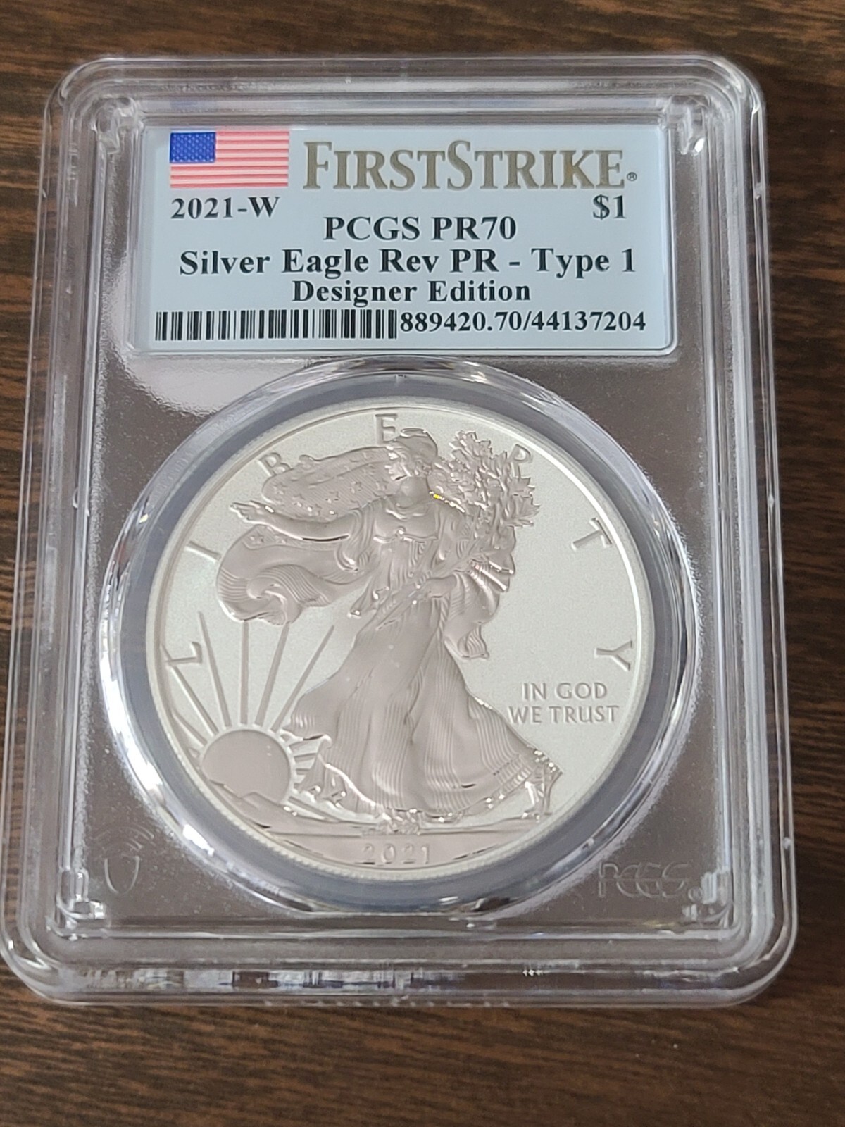 Perfection! 2021-W PCGS PR70 Silver Eagle Rev PR Type 1 Designer ...