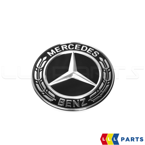 NEW GENUINE MERCEDES BENZ BONNET WREATH STAR EMBLEM STAR BADGE BLACK ...