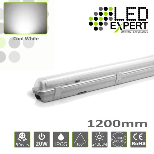 12 x LED Expert Single 4FT 1200mm 20w IP65 LED Batten Light Non ...