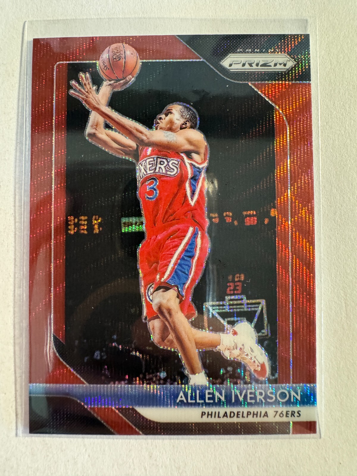K184,297 - 2018-19 Panini Prizm Prizms Ruby Wave #45 Allen Iverson | eBay