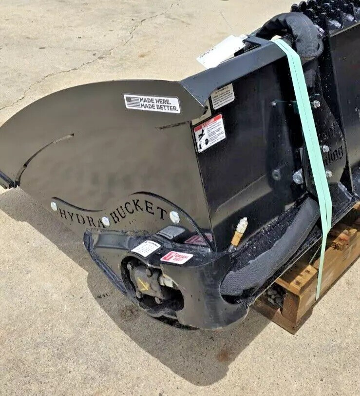 New 84" Hydra Bucket Power Rake Bucket Attachment for Bobcat, Cat ...