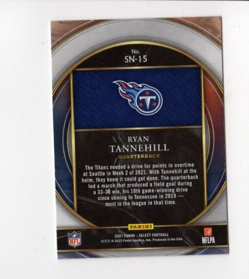 2021 Select Football Ryan Tannehill #SN-15 Numbers Tennessee Titans | eBay