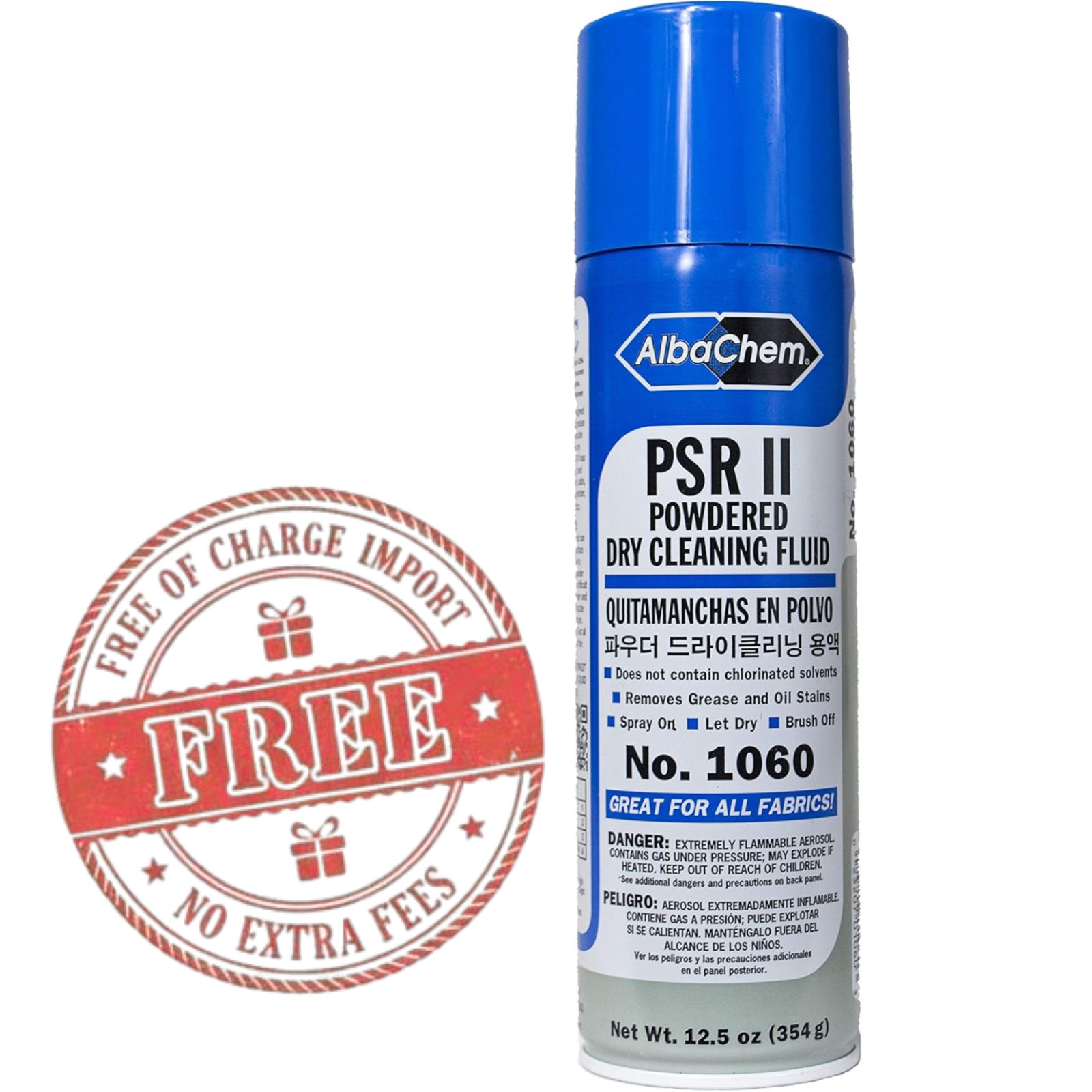 AlbaChem PSR II Powdered Dry Cleaning Fluid 12.5oz Spot Remover Fabric ...