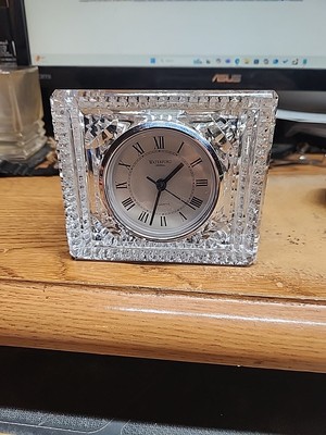 Vintage Waterford Crystal Quartz Heavy Desk Clock 4.5" Square | eBay