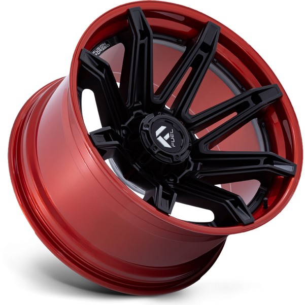 (Set of 4) Fuel Fusion Forged FC401 Brawl 20x10 8x6.5" Black/Red Wheels ...
