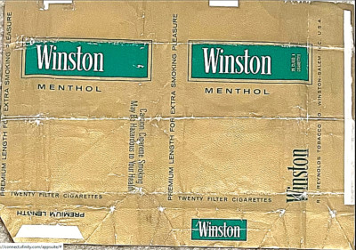 Winston Menthol - Vintage Cigarette Collection - USA 🇺🇸 - 90s - Empty ...