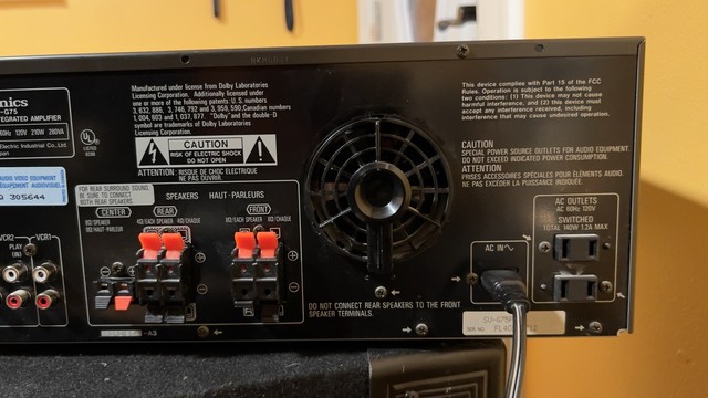 Technics Su-g75 Stereo Integrated Amplifier 210w Vintage Dolby Surround ...