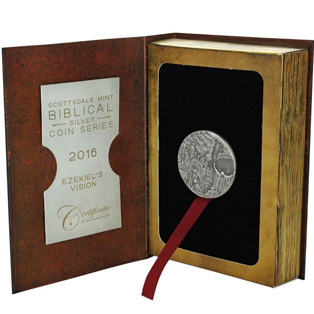 2016 2 oz .999 Silver Coin - Ezekiel's Vision - Biblical Coin Series # ...
