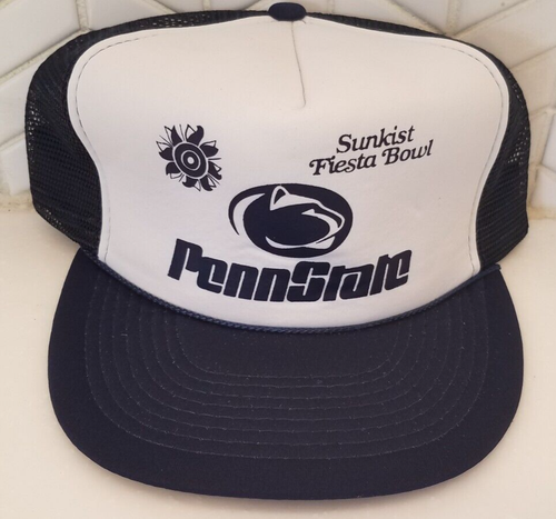 vintage PENN STATE NITTANY LIONS Sunkist Fiesta Bowl Snapback Trucker ...