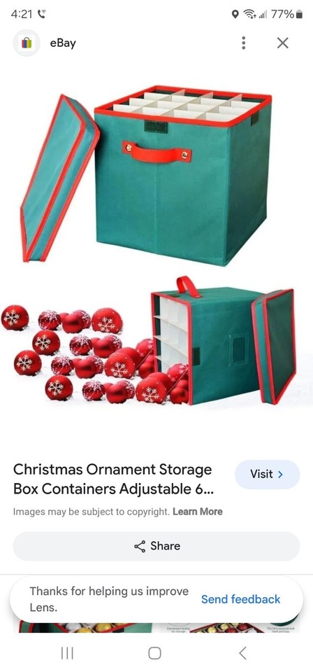 Christmas Ornament Storage - Stores up to 64 Holiday Ornaments ...