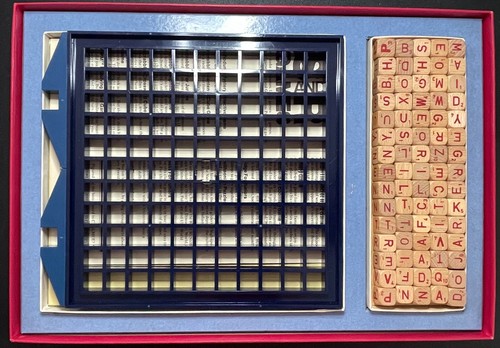 VINTAGE Classic Scrabble Brand RSVP 3-D Crossword Wood Tower Game 1966 ...