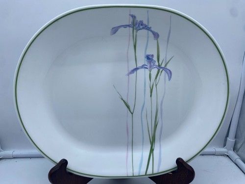 Vintage Corelle Corning Shadow Iris Pattern Serving Platter 12” X 10 ...