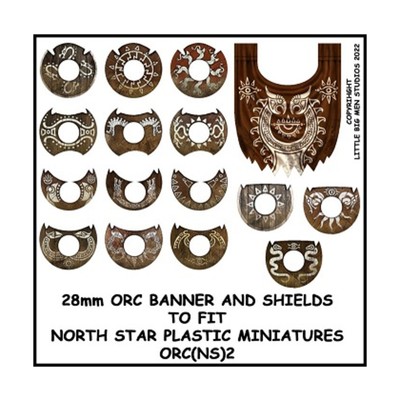 North Star Fantasy Mini 28mm Orc Banner & Shield Transfers 2 New | eBay