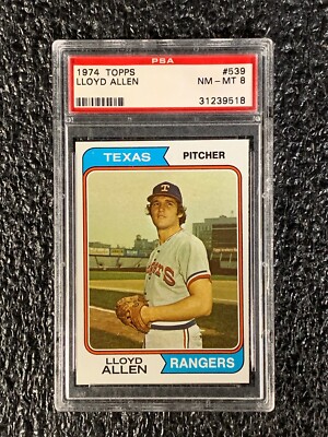 1974 Topps Baseball #539 Lloyd Allen PSA 8 | eBay