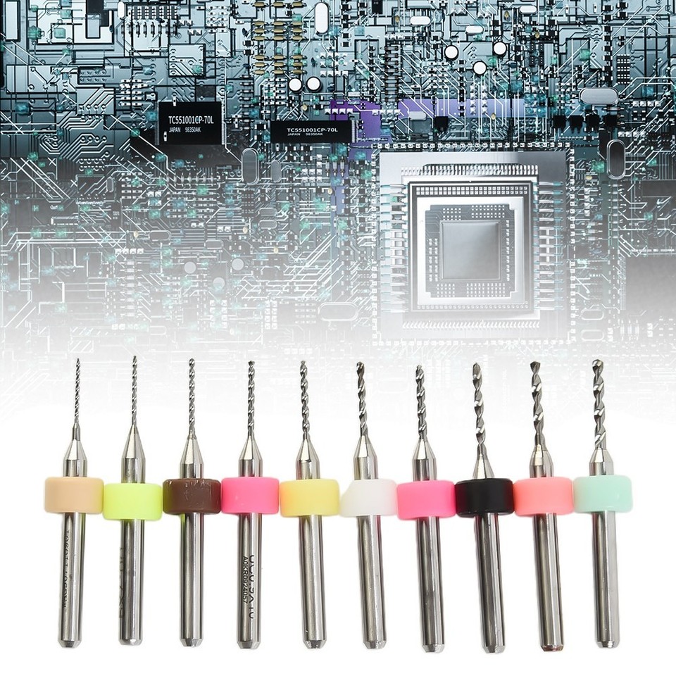 Wear Resistant Carbide PCB Drill Bits for Precision Circuit Board 10pcs ...