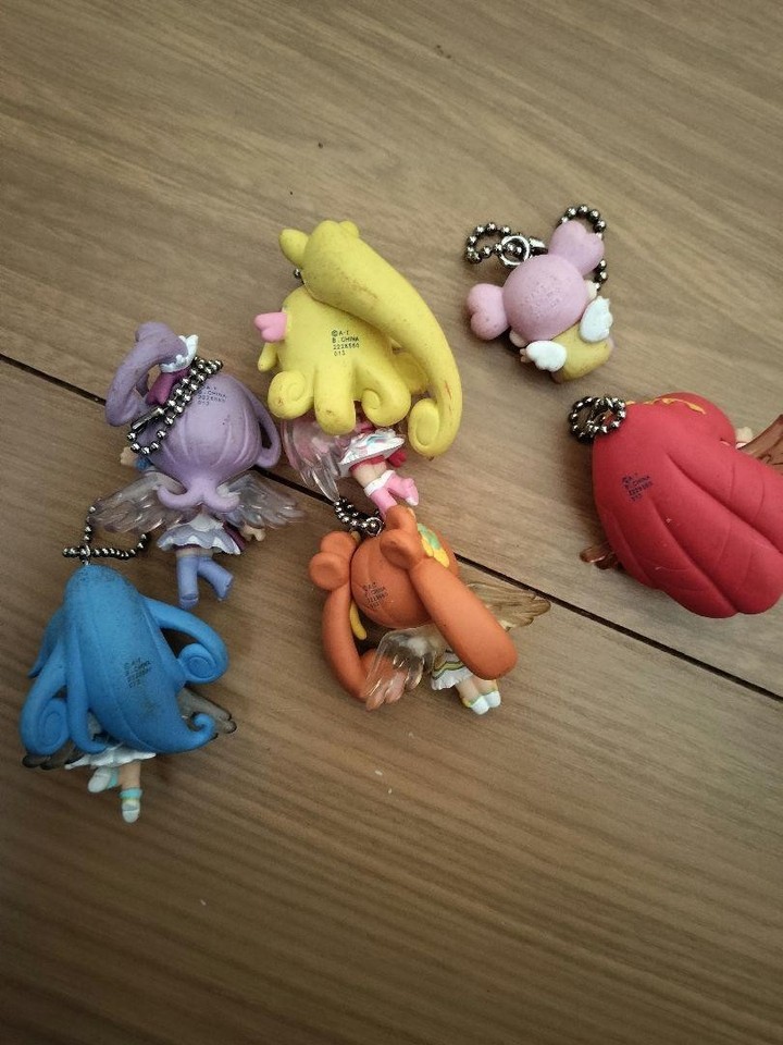 DokiDoki Precure Keychain Figure Set Heart Diamond Rosetta Sword Ace ...