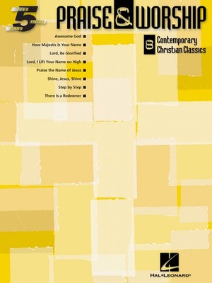 Praise & Worship Five Finger Piano Songbook Easy Sheet Music 8 Songs ...