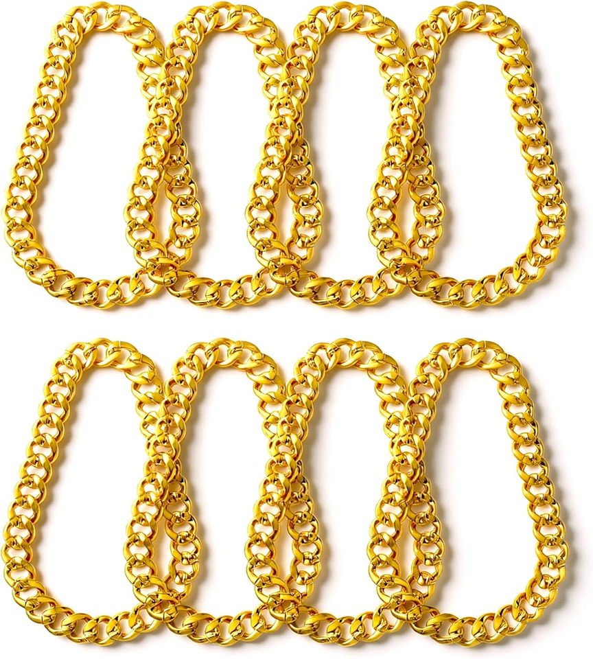 8 Pcs Costume Chain, Big Chunky Plastic Hip Hop Chain for Men Women ...