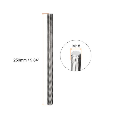 Fully Threaded Rod Right Hand [for Clamps and U-Bolts] - M18x250mm ...