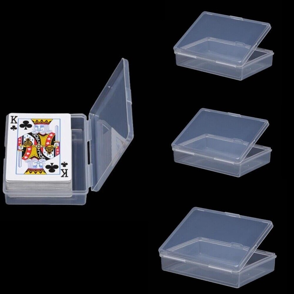 4pcs Transparent Empty Cards Boxes Playing Game Cards Container empty ...