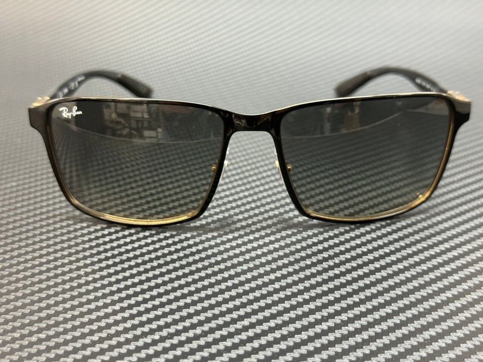 RAY BAN RB3721 187 11 Black Gold Grey Gradient Unisex 59 mm Sunglasses ...