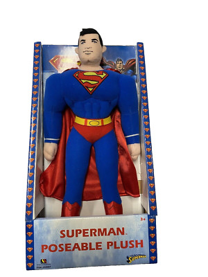 SUPERMAN POSEABLE 14" PLUSH Figure DC / Monogram Int. NEW IN BOX 2004 ...
