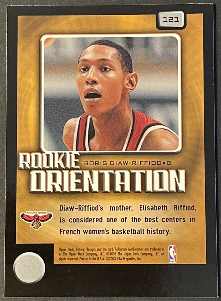 Boris Diaw 2003-04 Upper Deck Victory Rookie Orientation RC #121 Hawks ...