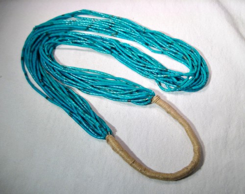 Vintage Native American Turquoise Heishi 15 Strand Handmade Rope ...