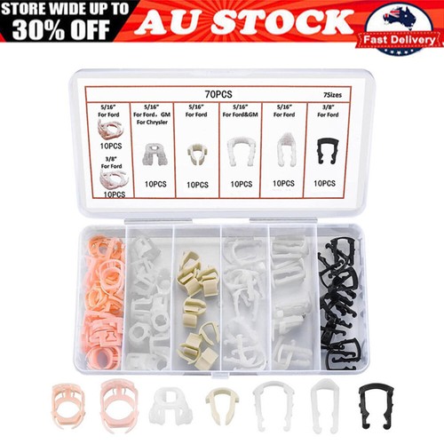 70Pcs Nylon Fuel Line Retaining Clip Assortment Kit Clip Replacement ...