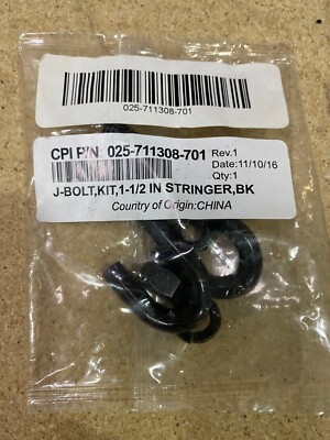 025-711308-701, J-Bolt Kit 1-1/2" Stringer Black, Lot of 22pc | eBay