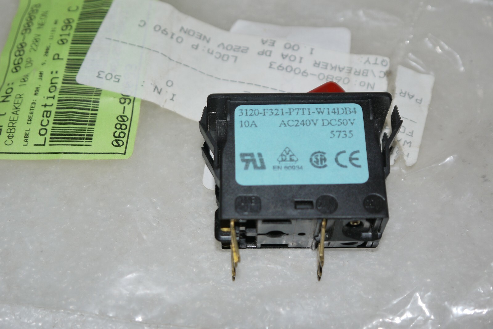 AMAT 0680-90093 E-T-A 3120-F321-P7T1-W14DB4 CIRCUIT BREAKER 10A 220V ...
