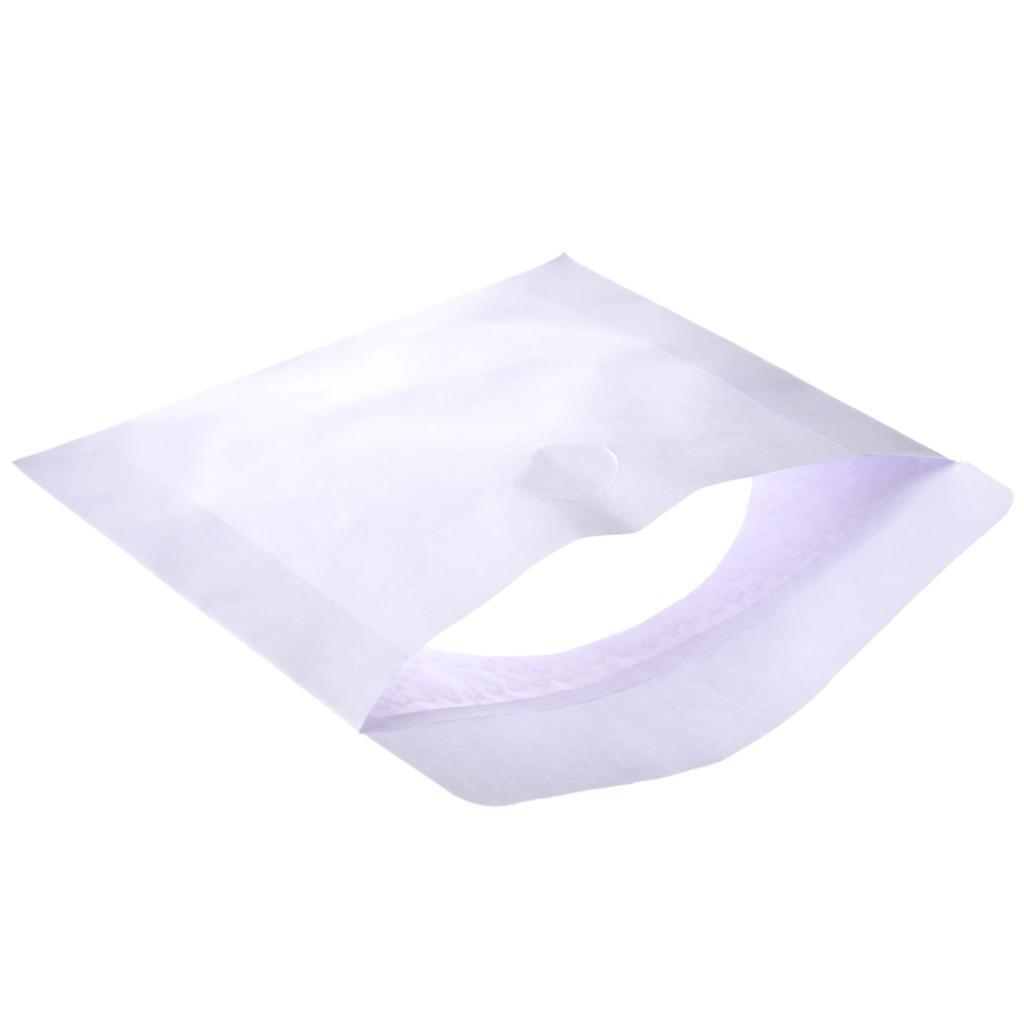 White CD DVD Disc Paper Sleeves Protector Clear Window Wallet Storage ...