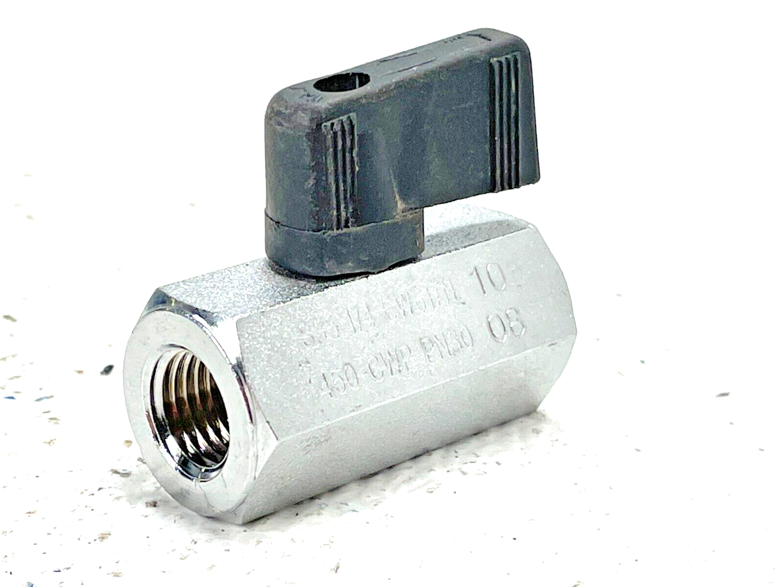 Mini Ball Valve 1/4" NPT Thread 450-psi Quarter-Turn, RUB Series S.35-1 ...