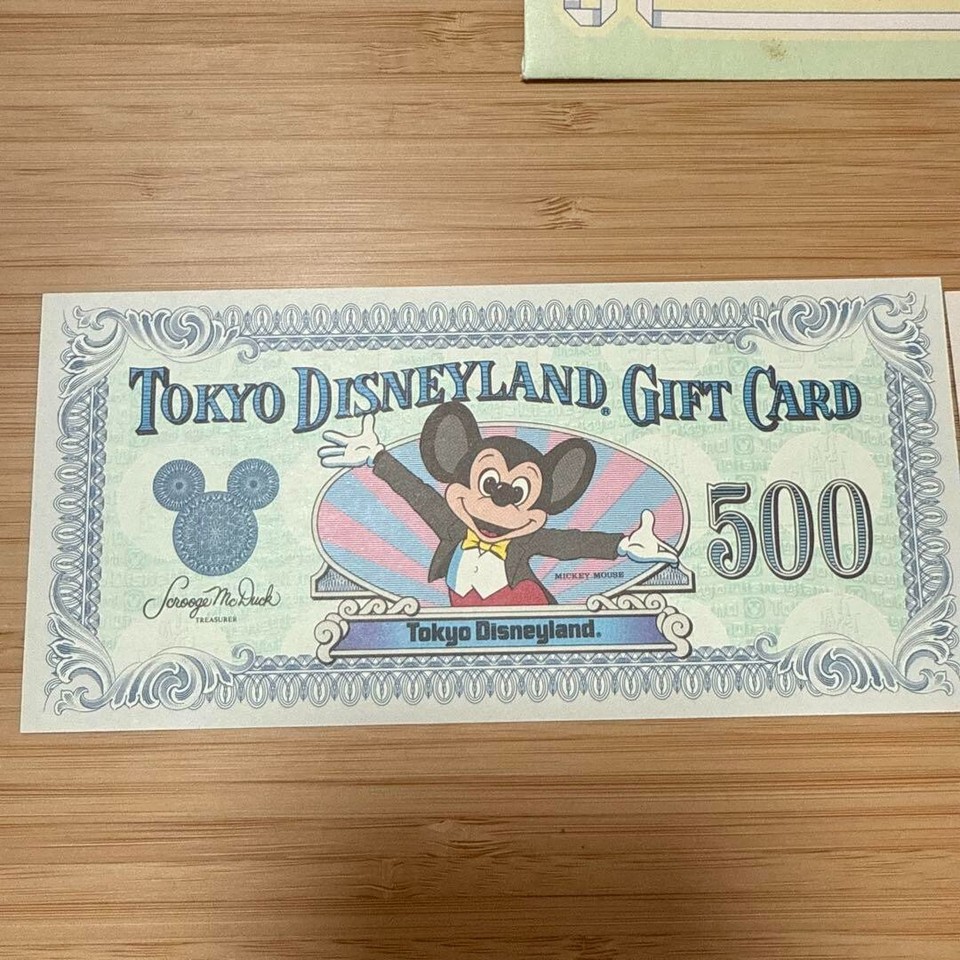 Disney Dollar Gift Card Mickey & Donald Tokyo Disney Land 500 yen 1000 yen SET | eBay