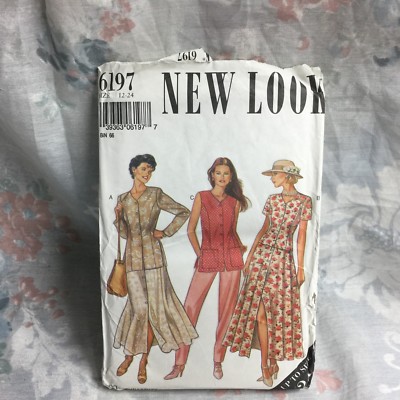 New Look 6197 jacket, vest, skirt, pants vintage UNCUT sewing Pattern ...