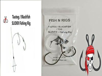 (Blackfish) Tautog SLIDER Fishing Double Hook Mooching Rig | eBay