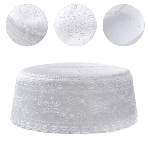 Man Prayer Hat Embroidery SaudiArabia Islamic Hat Jewish Round Caps ...