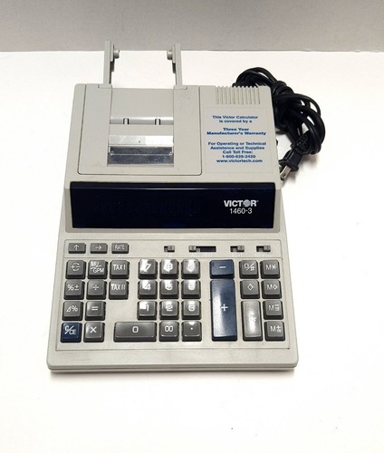 Victor 1460-3 Commercial Print Desk Calculator - Tested, Some Wear | eBay