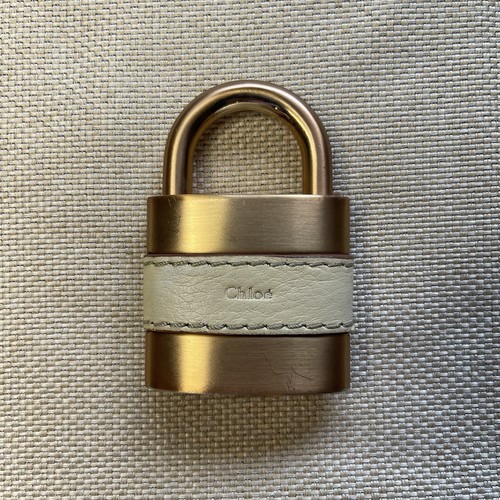 Chloe Paddington Padlock Bag Accessory NO KEY LOCK ONLY Gold Tone Cream ...