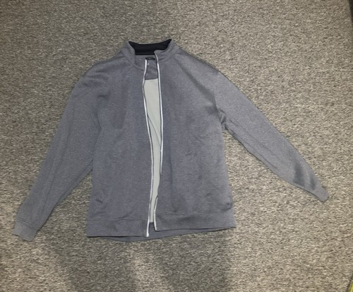 Pebble Beach Jacket Mens Large Gray Full Zip Performance Athletic Golf ...
