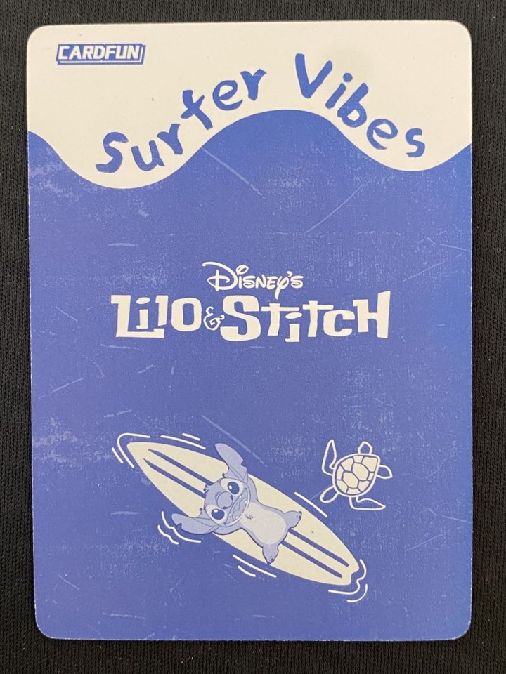 Stich Card Fun Disney LILO And Stitch Series Sufer Vibes QR07 | eBay UK