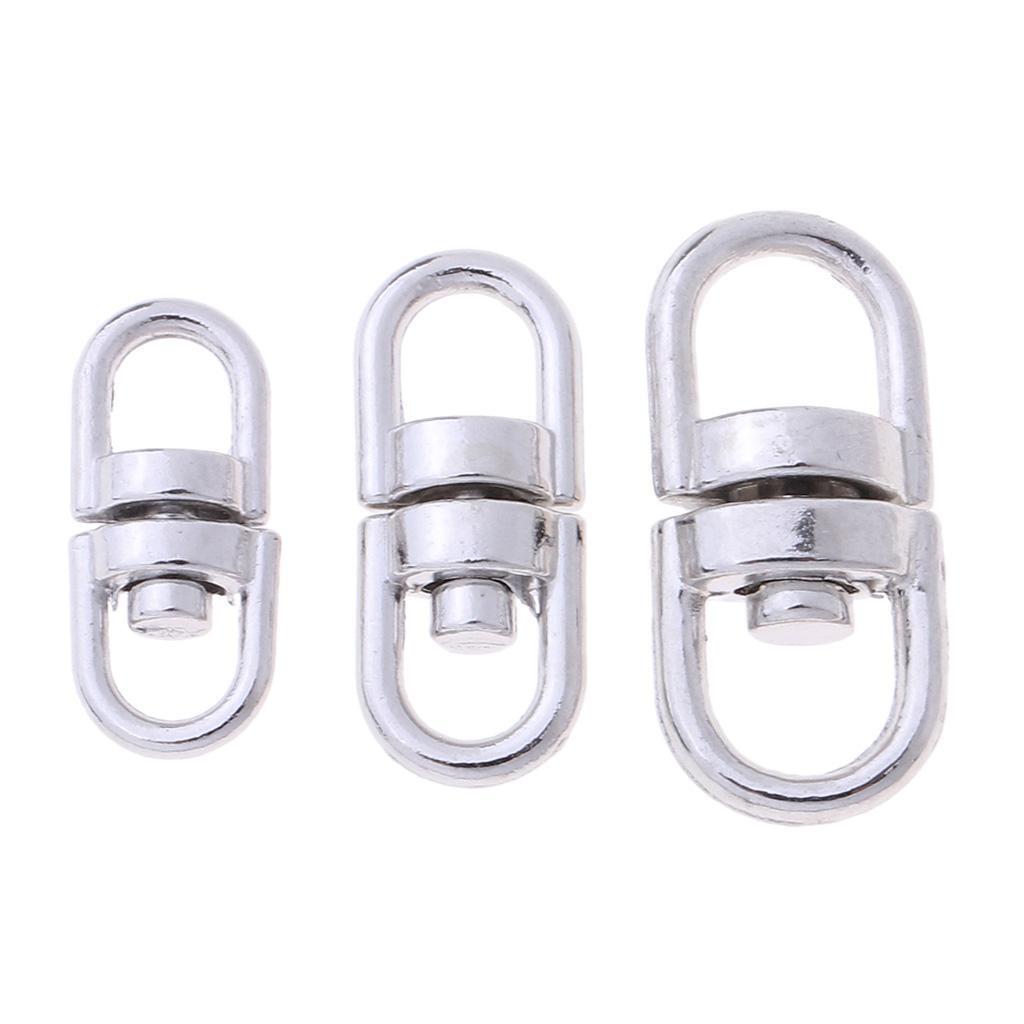 50Pcs Swivel Key Ring Connectors Double Ended Clasp Clip 360 Degress ...