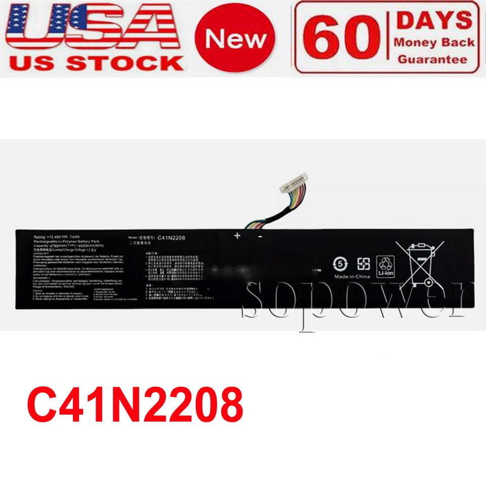 C41N2208 Battery For Asus RC71L Gaming Handheld Series 15.48V 74Wh ...