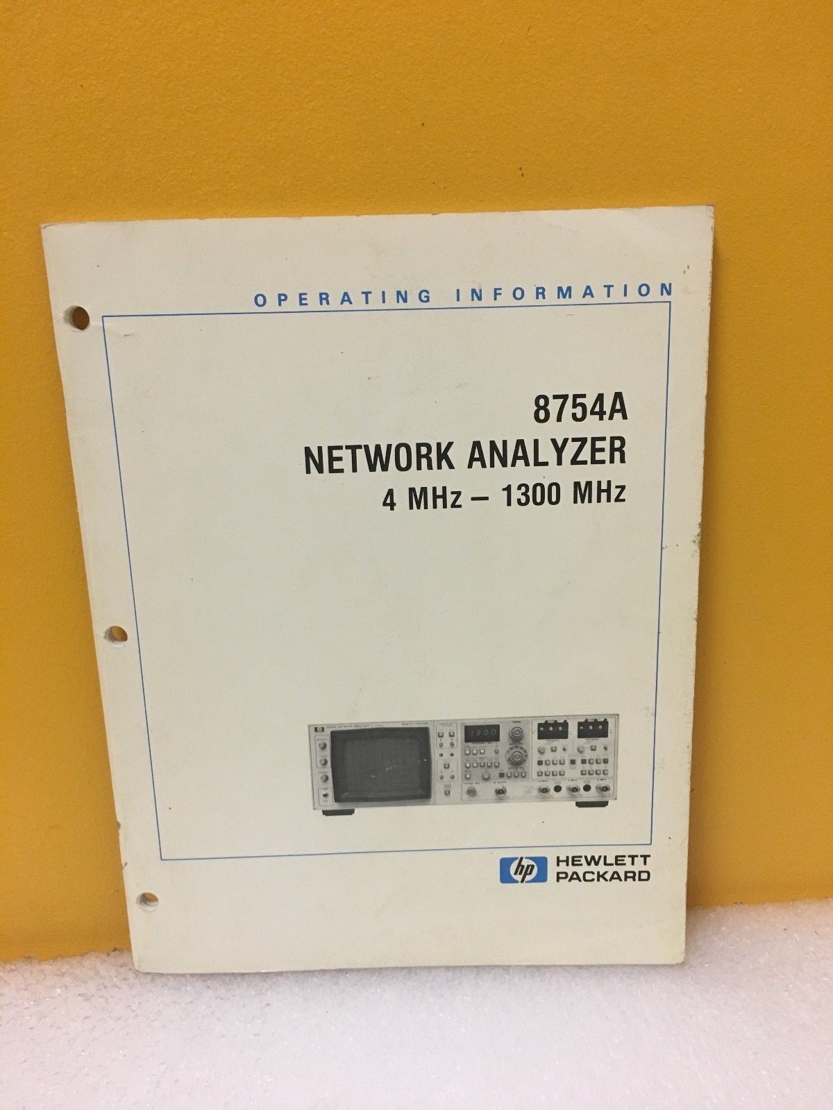 HP / Agilent 08754-90016 8754A Network Analyzer 4 MHz - 1300 MHz ...