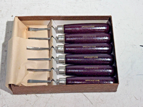 Vintage Brookstone Wood Carving Chisels - Set of 6 | eBay