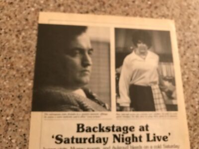 1979 VINTAGE 3PG ARTICLE BACKSTAGE AT SATURDAY NIGHT LIVE SNL BELUSHI ...