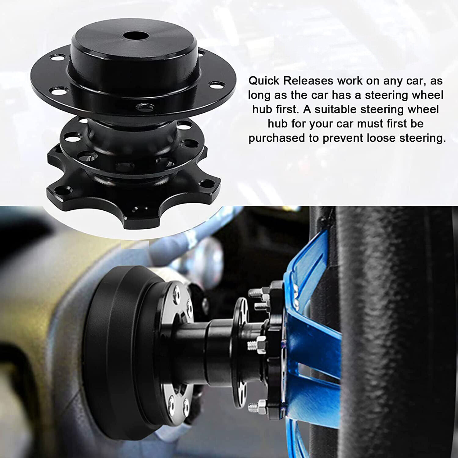⭐Universal Car Racing Steering Wheel Quick Release Disconnect Hub ...