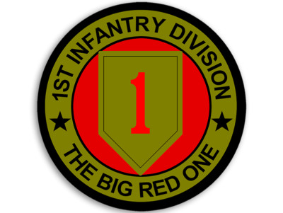 5" Round 1st Infantry Division Big Red 1 Sticker Decal Army Lic | Self ...